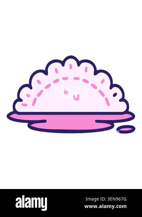 pixelize effect animation of a traditional japanese pastry food snack ...