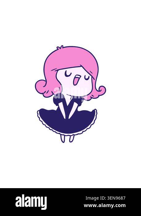 starburst effect animation of cartoon illustration of a cute singing ...