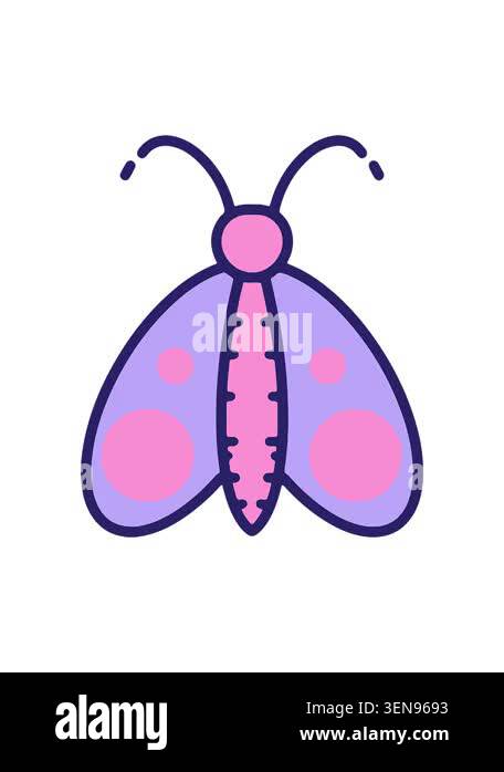 spinning motion animation of simple and cute cartoon butterfly Stock ...