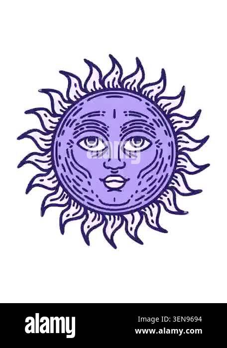 shivering motion animation of sun with a face design Stock Video ...
