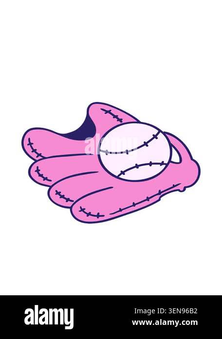 bobbing motion animation of baseball and glove Stock Video Footage - Alamy