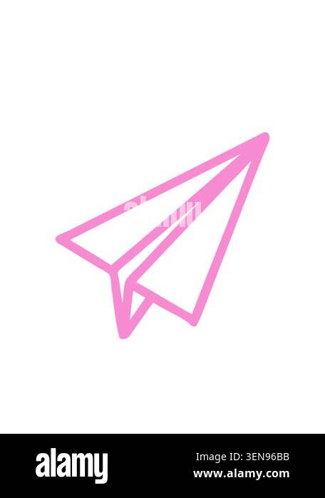 blinking radial lines animation of paper plane symbol icon Stock Video ...
