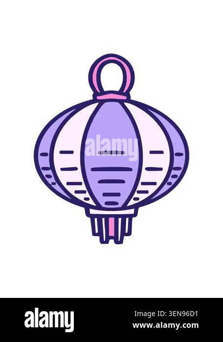 pixelize effect animation of japanese hanging lantern traditionally ...