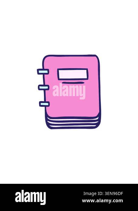 flashy sales animation of cute cartoon of a note book Stock Video ...