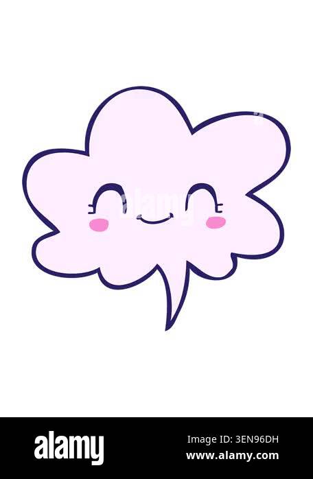pixelize effect animation of cute cartoon face with speech bubble Stock ...