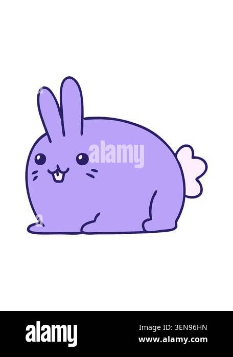 pressure popping animation of cartoon of a happy pet rabbit Stock Video ...