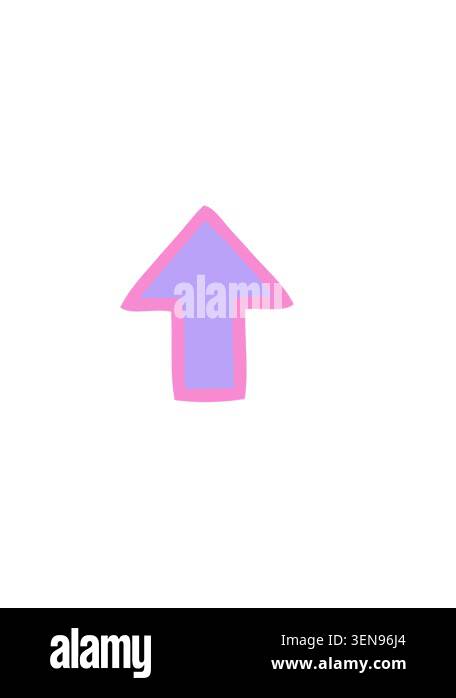 horizontally vibrating animation of cute of a pointing arrow Stock ...