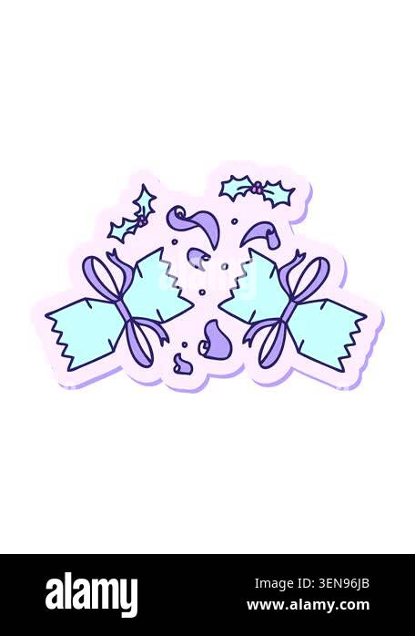 bobbing motion animation of sticker of a quirky hand drawn cartoon ...