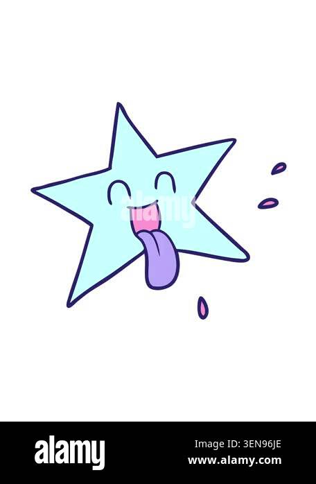 vibrating motion animation of cartoon star design Stock Video Footage ...