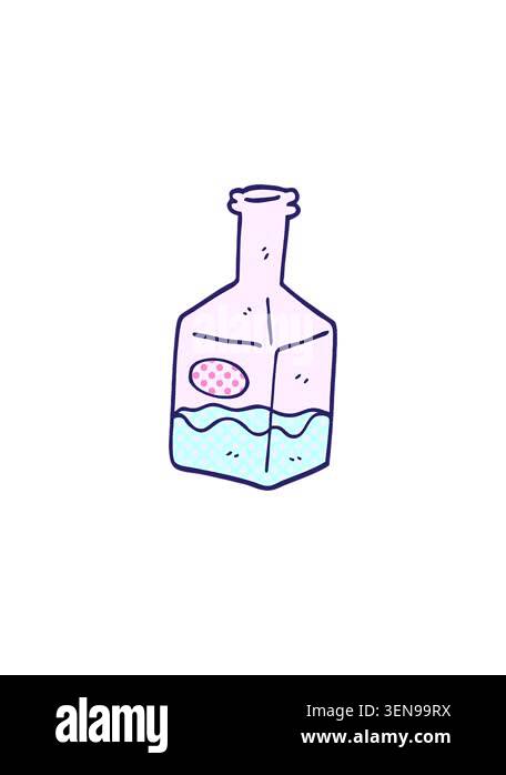 splitting effect animation of doodle drink in decanter Stock Video ...