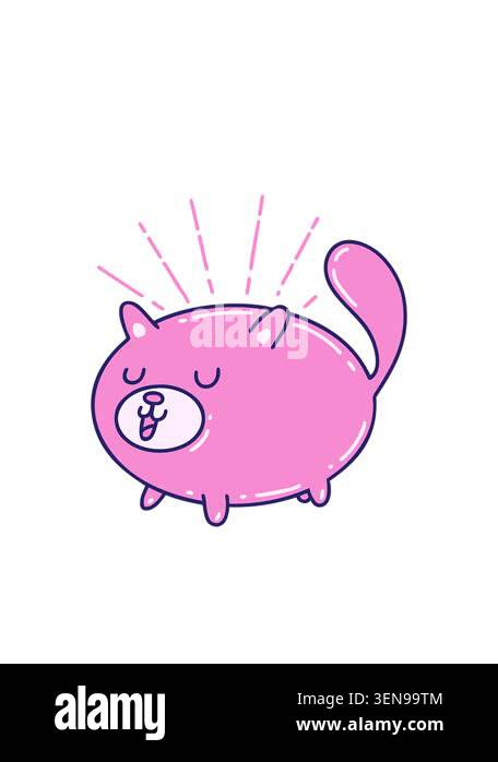 blinking radial lines animation of tattoo style smiling cat Stock Video ...