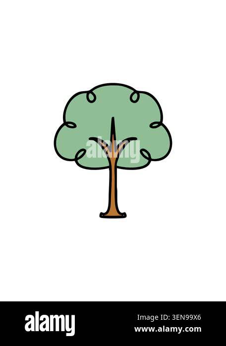 splitting effect animation of traditional Japanese cherry blossom tree ...