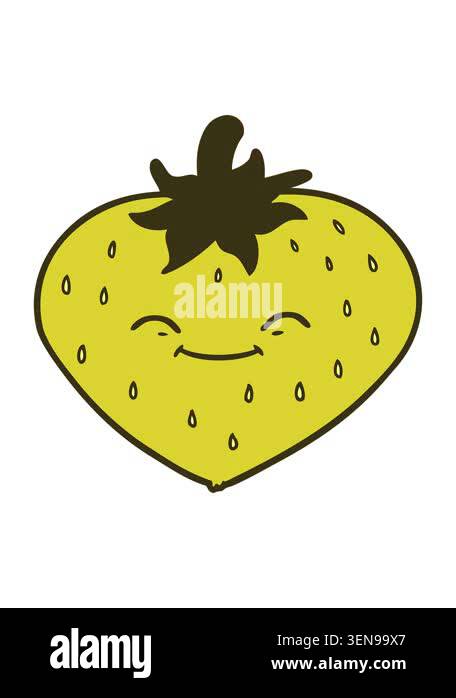 changing color animation of strawberry cartoon design Stock Video ...