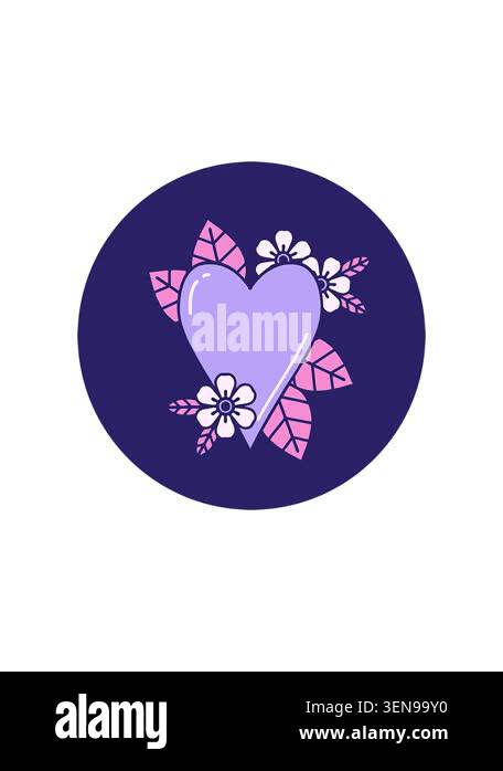 starburst effect animation of circle heart tattoo design Stock Video ...