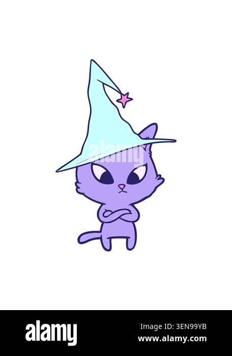 jiggle motion animation of halloween cartoon cat Stock Video Footage ...