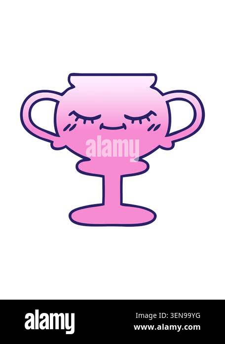 bobbing motion animation of gradient shaded cartoon of a trophy Stock ...