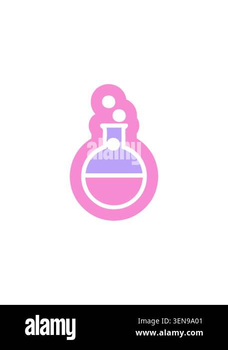 splitting effect animation of science experiment symbol icon Stock ...
