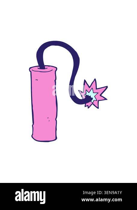 pixelize effect animation of cartoon dynamite Stock Video Footage - Alamy