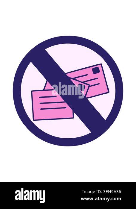 shine light effect animation of cute cartoon of a no post sign Stock ...