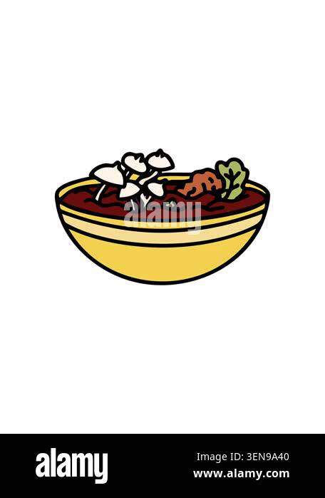 starburst effect animation of marinated mushrooms in japanese bowl ...