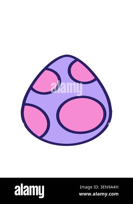 bobbing motion animation of cute easter egg cartoon Stock Video Footage ...