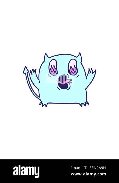 starburst effect animation of freehand drawn cartoon of cute kawaii red ...