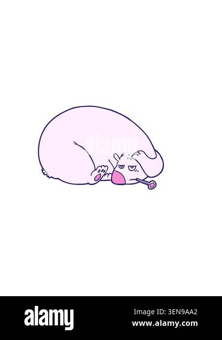 horizontally vibrating animation of bear with a sore head Stock Video ...