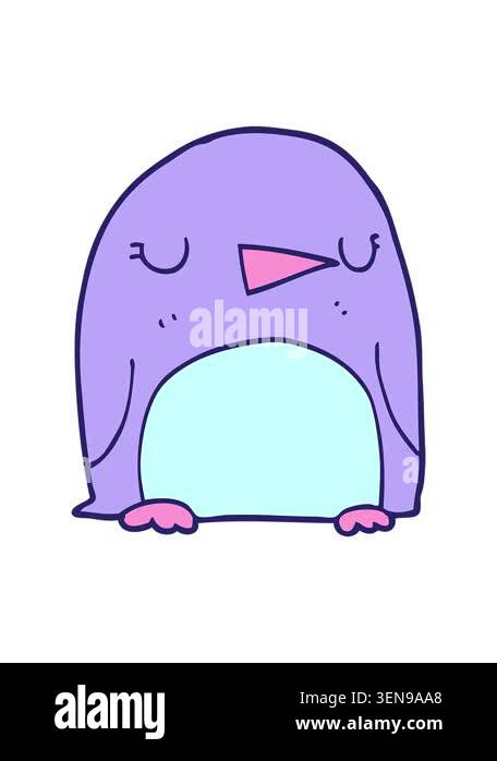 shaking motion animation of doodle of a penguin Stock Video Footage - Alamy