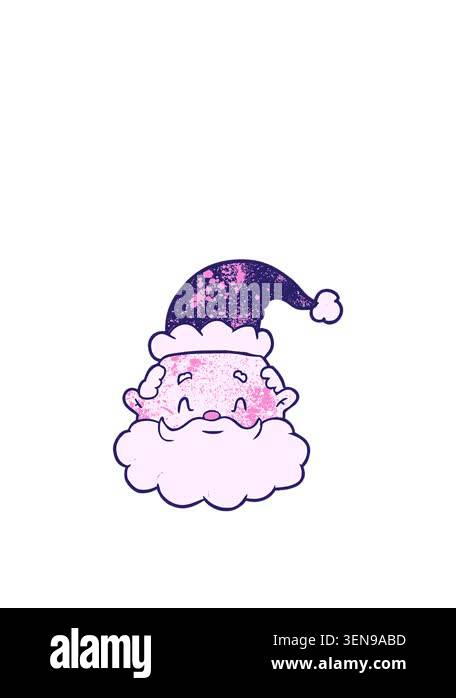 jumping motion animation of cartoon santa claus face Stock Video ...
