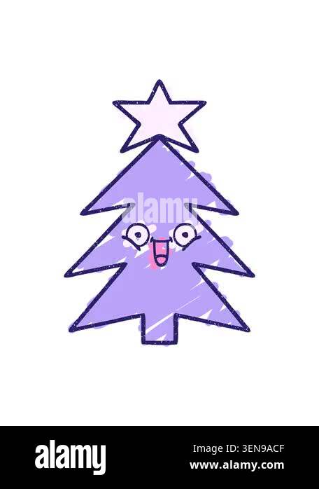 pixelize effect animation of a Christmas Tree Chalk Drawing Stock Video ...