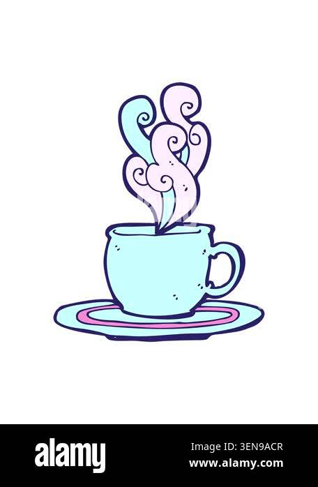 bob and pause animation of tea cup Stock Video Footage - Alamy