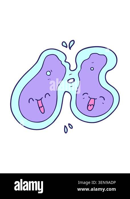 bobbing motion animation of cartoon cell dividing Stock Video Footage ...