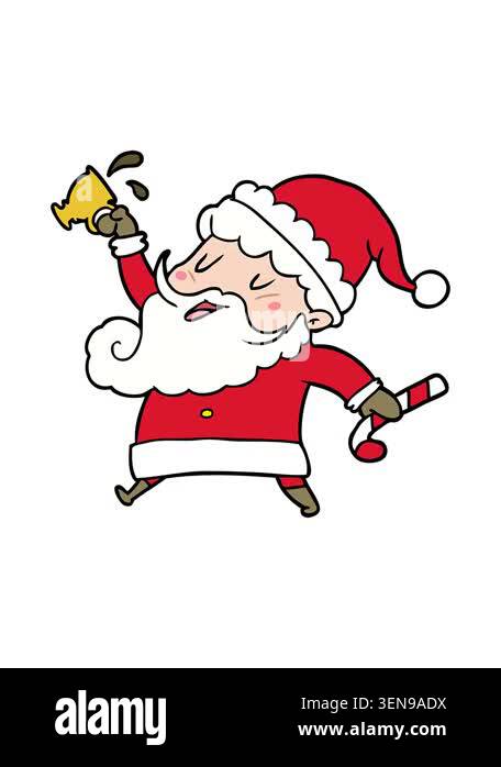 bobbing motion animation of a cartoon santa claus with hot cocoa Stock ...