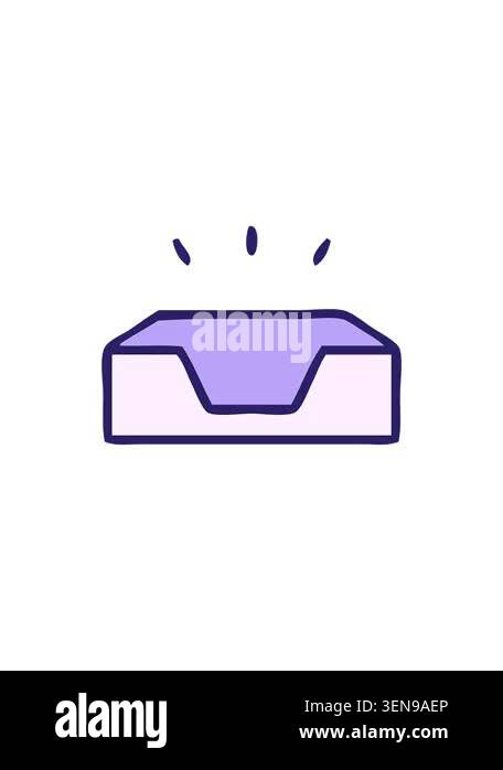 flashy sales animation of cute cartoon of a empty in tray Stock Video ...