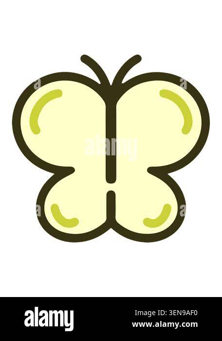 changing color animation of simple but cute butterfly Stock Video ...