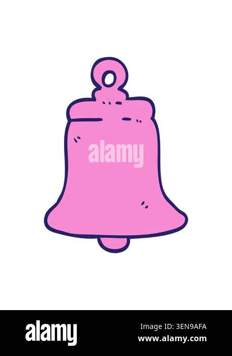 shivering motion animation of cartoon doodle ringing bell Stock Video ...