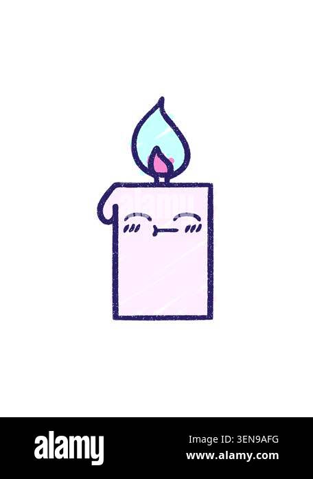 popping motion animation of Candle Chalk Drawing Stock Video Footage ...