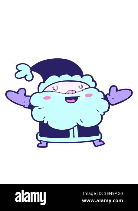 bobbing motion animation of cartoon santa claus Stock Video Footage - Alamy