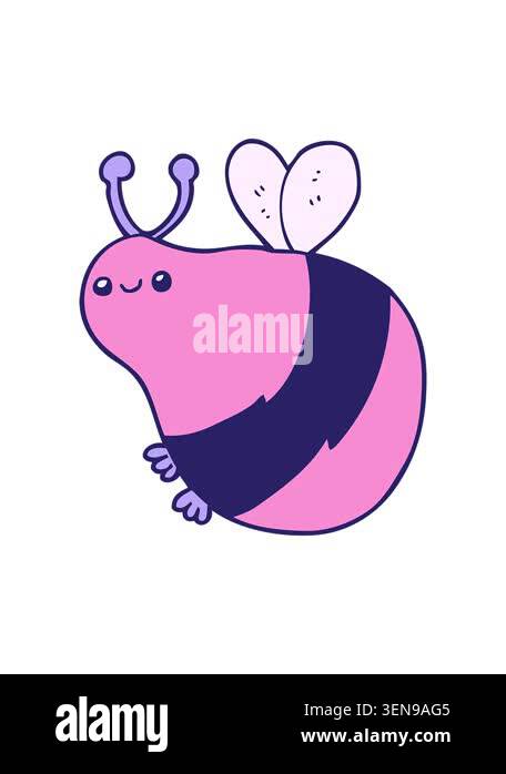 attention grabbing animation of cartoon bee Stock Video Footage - Alamy