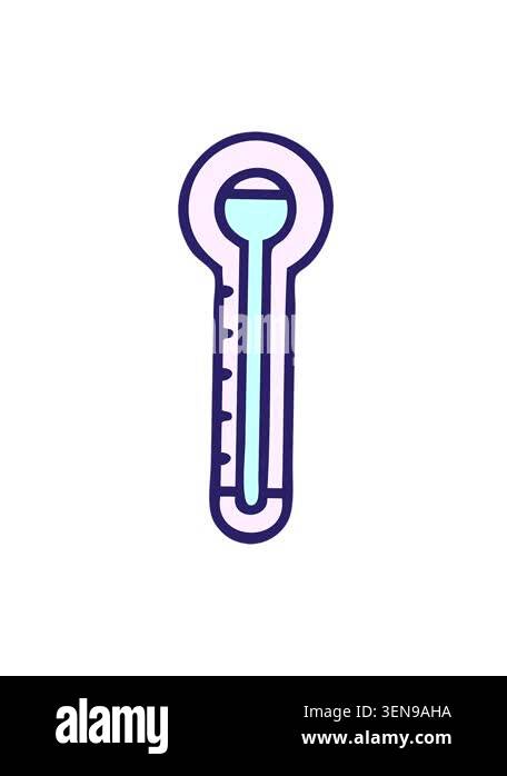 vibrating motion animation of a glass thermometer Stock Video Footage ...