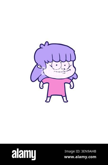 sales flash animation of cartoon smiling woman Stock Video Footage - Alamy