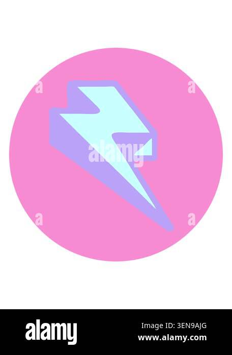 bobbing motion animation of image of lighting bolt Stock Video Footage ...