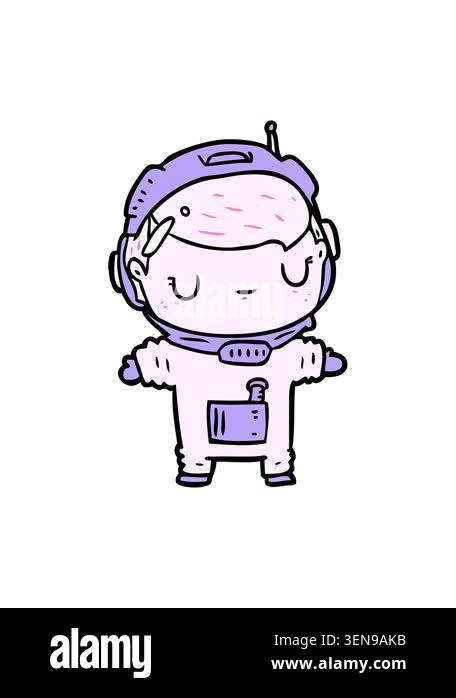 shine light effect animation of cute cartoon astronaut Stock Video ...
