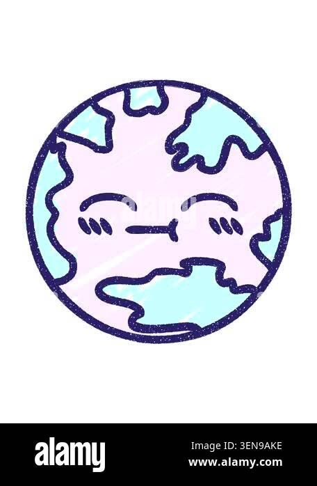 bobbing motion animation of Planet Earth Chalk Drawing Stock Video ...