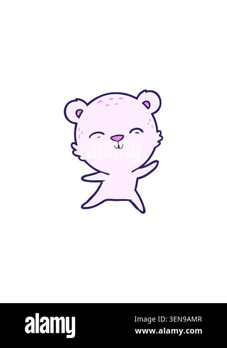 sales flash animation of a bear cartoon character Stock Video Footage ...
