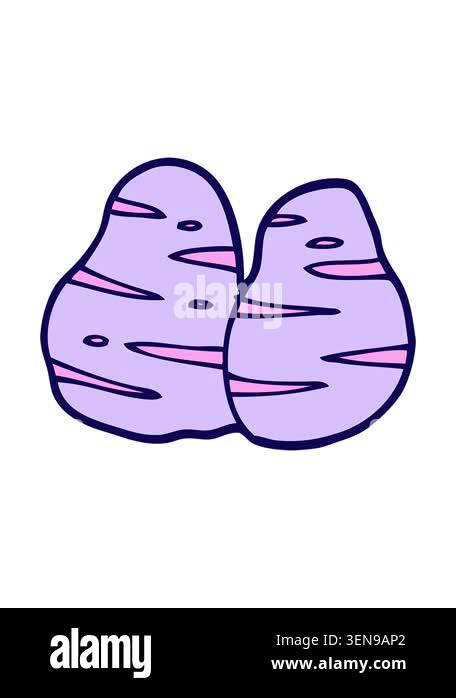 neon light effect animation of cartoon doodle potatoes Stock Video ...