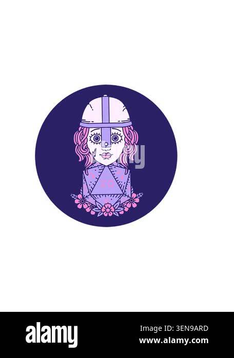 horizontally vibrating animation of icon of human fighter with natural ...