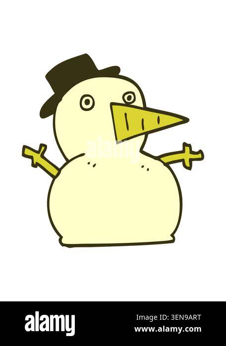 changing color animation of cartoon funny snowman Stock Video Footage ...