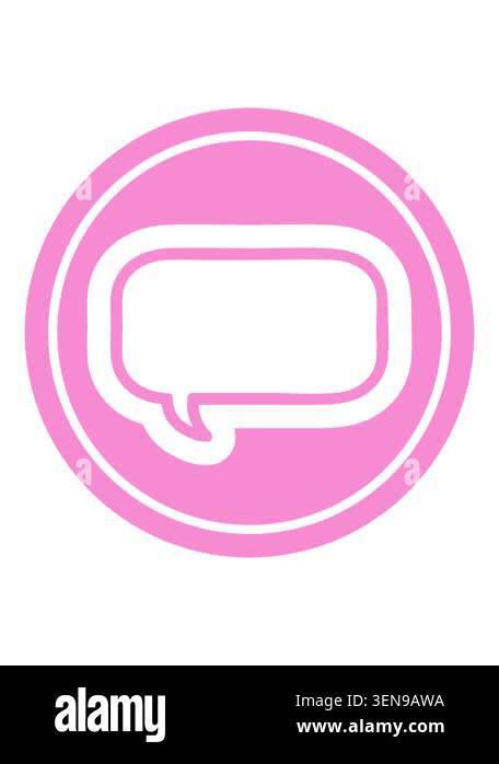 bobbing motion animation of speech bubble circular icon symbol Stock ...