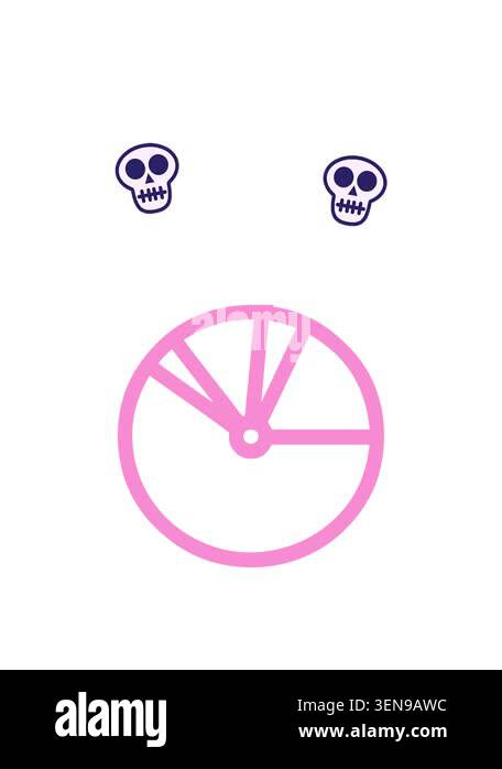 spinning skulls animation of pie chart symbol icon Stock Video Footage ...